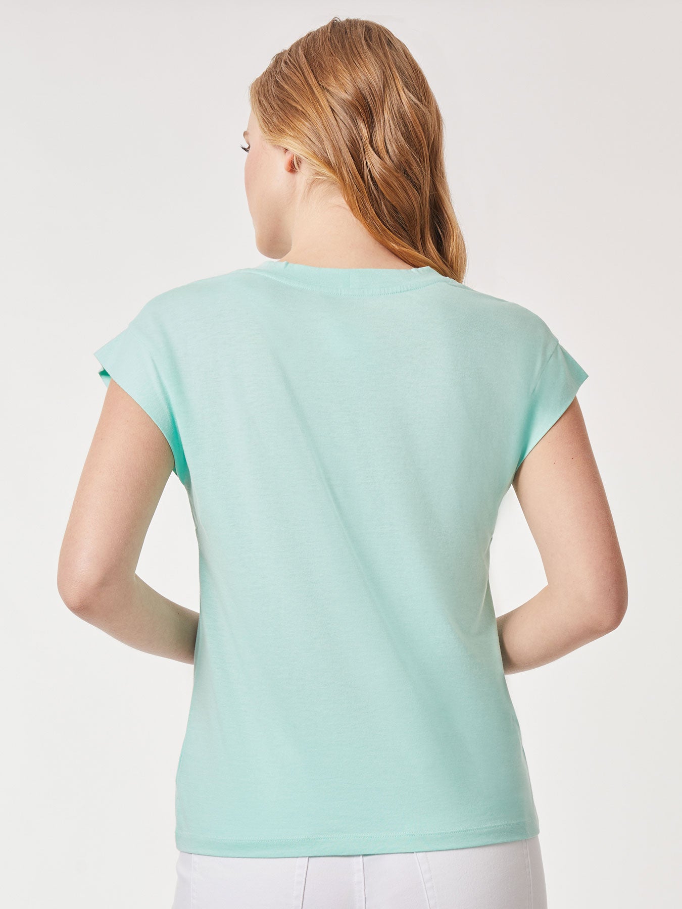 Cap Sleeve V-Neck Top