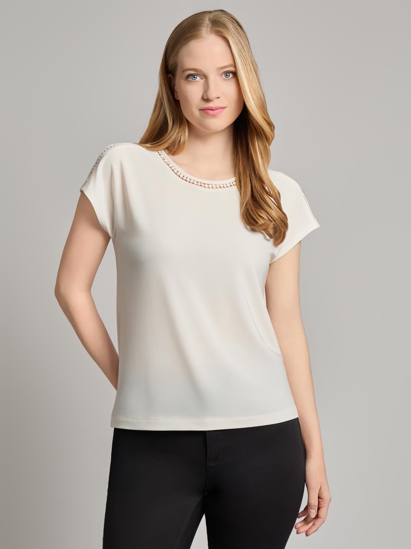 Extended Shoulder Trim Neck Top