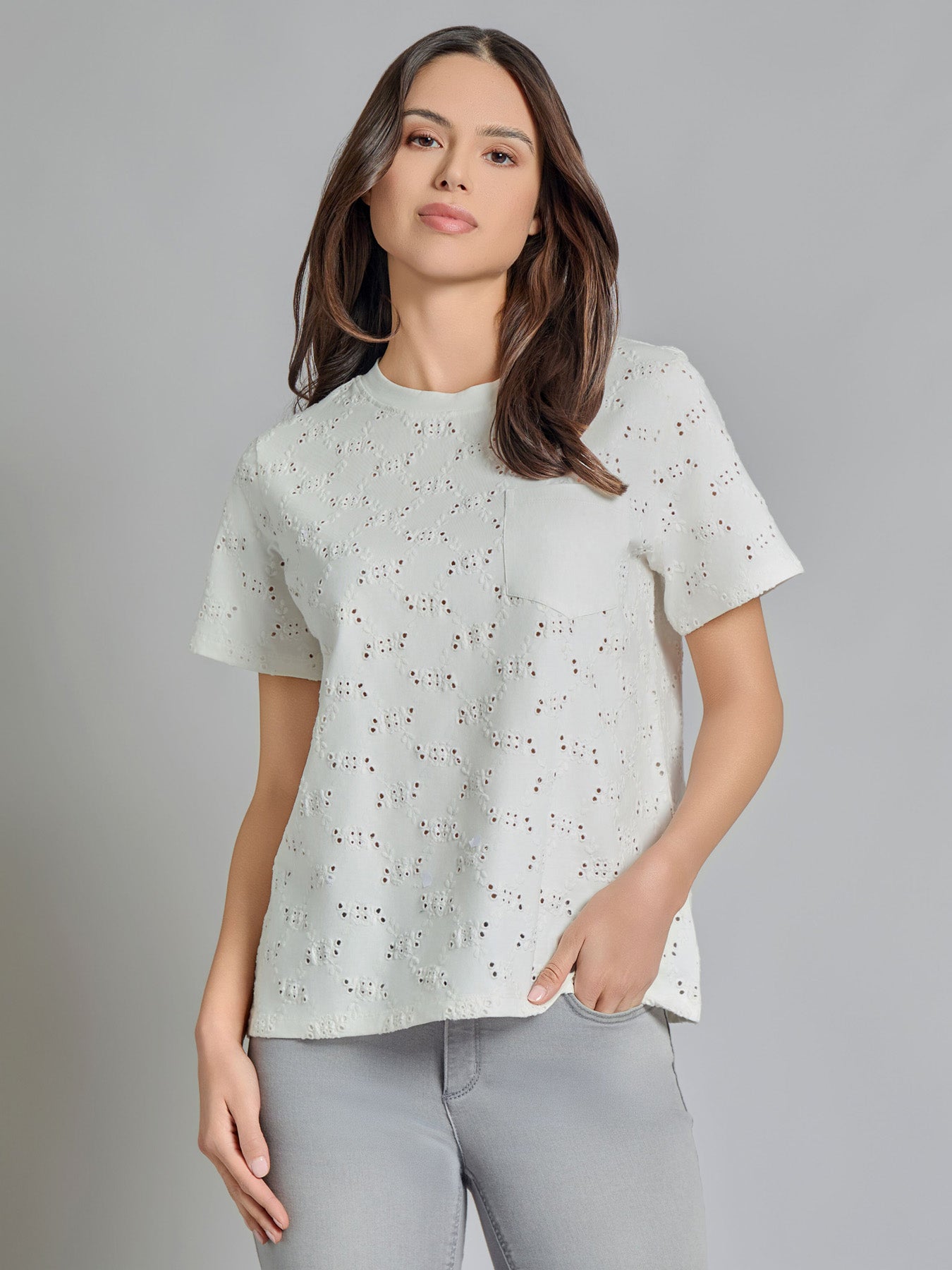 Eyelet Pocket Tee