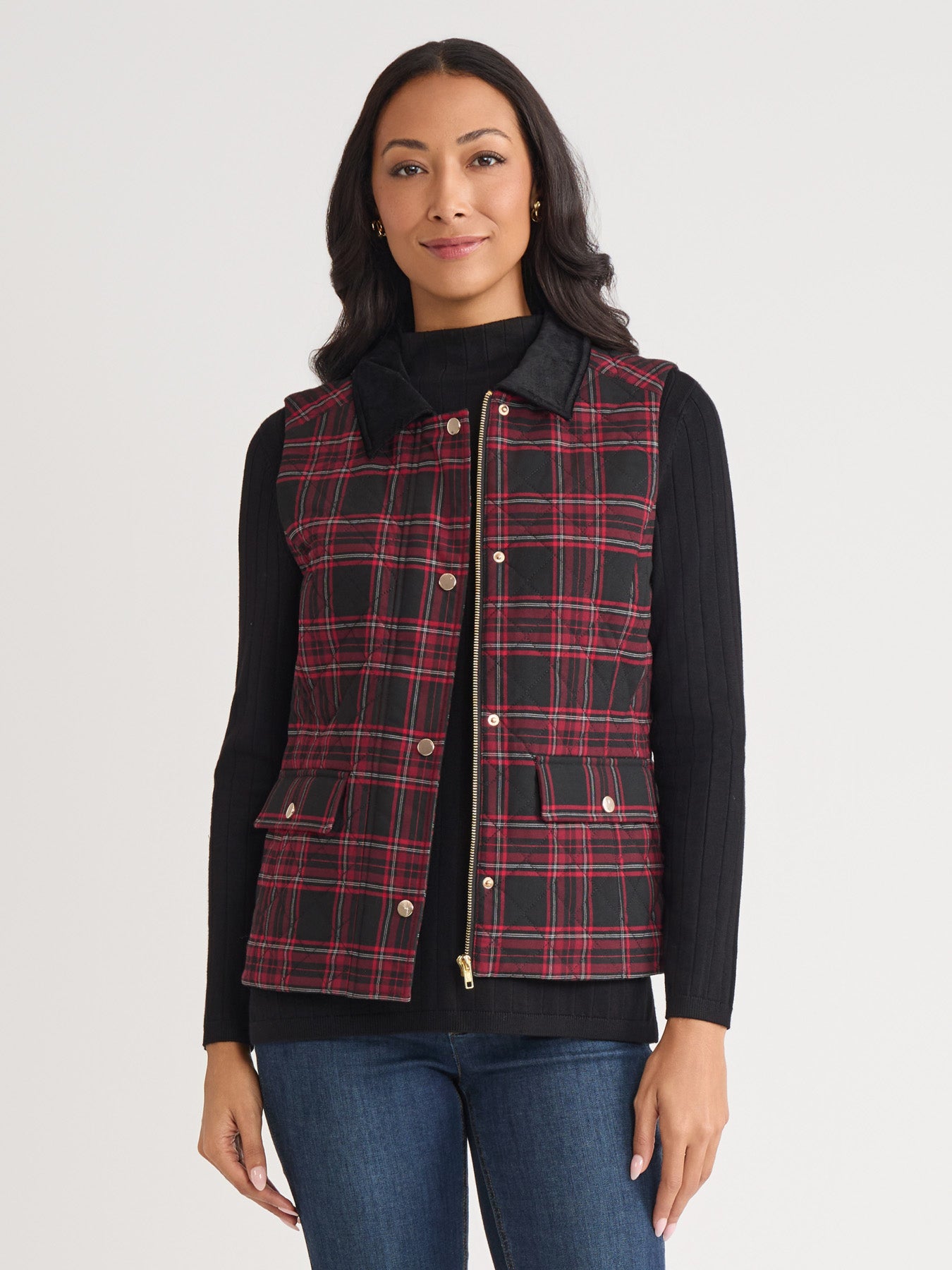 Snap Front Collared Vest