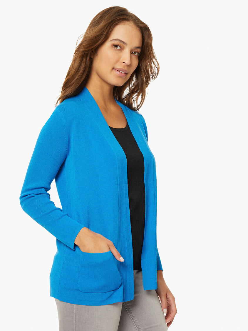 Blue Cardigan - Ribbed Cardigan | Jones New York